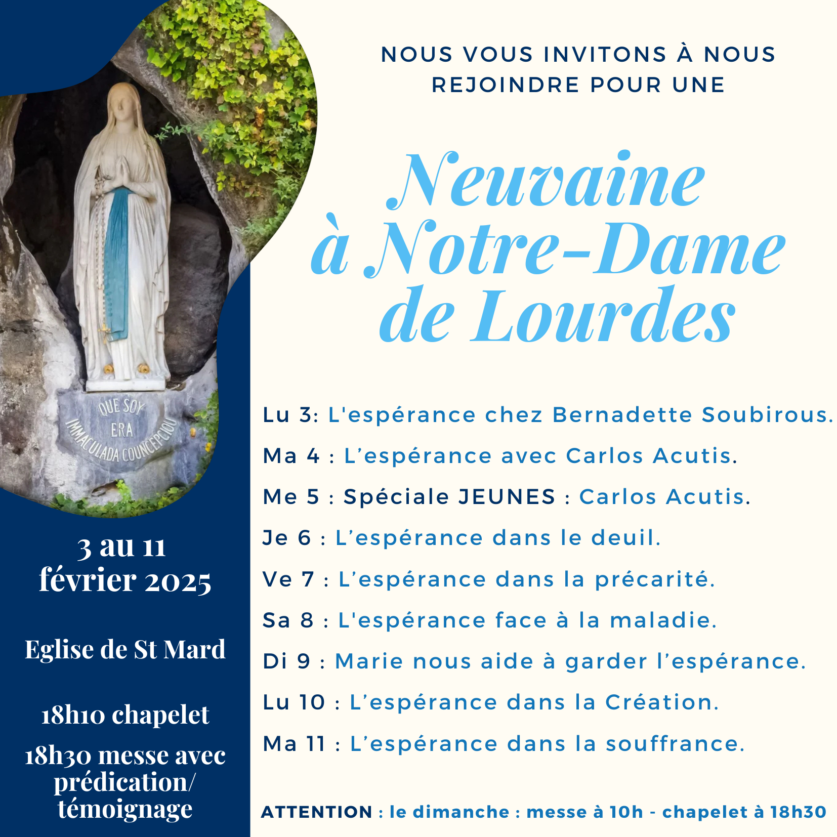 Neuvaine à Notre-Dame de Lourdes - Doyenné de Virton